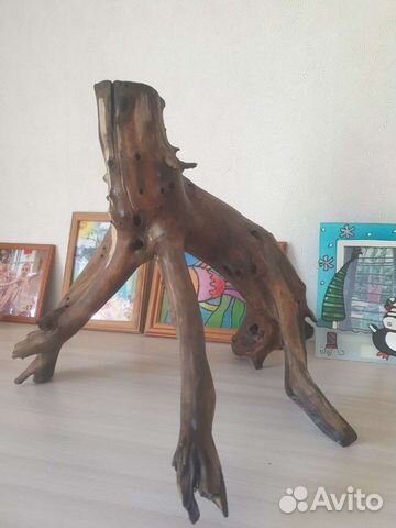 Коряга в большой аквариум